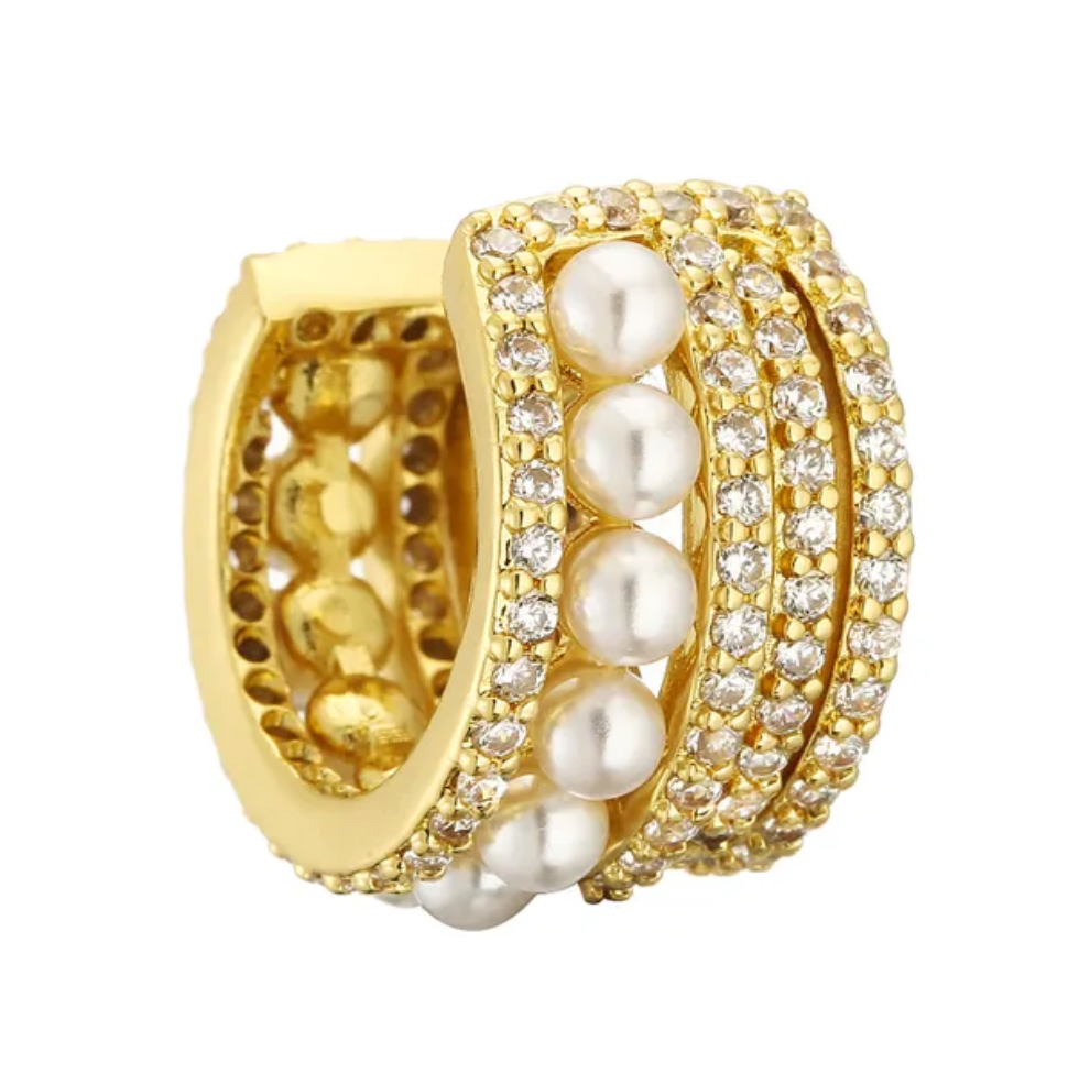 PEARLS EAR CUFF - ATTICA JEWELS