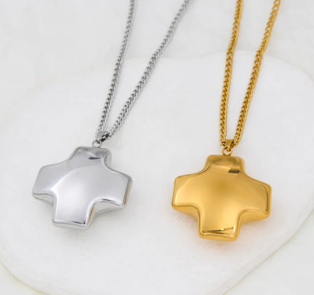 CROSS BUBBLE NECKLACE 💧 - ATTICA JEWELS